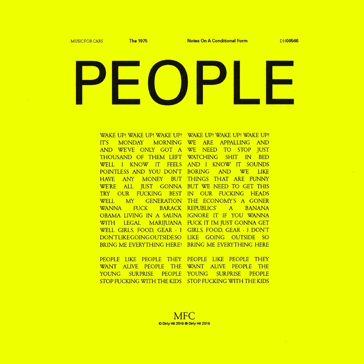 The 1975’s new single “People” – I Dream of Vinyl